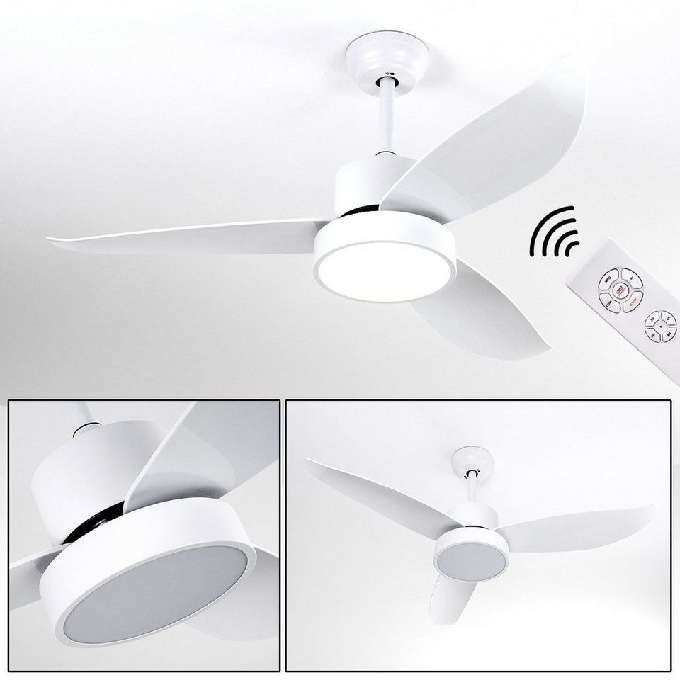 Hofstein Deckenventilator Olba Led Deckenventilator Aus Metall