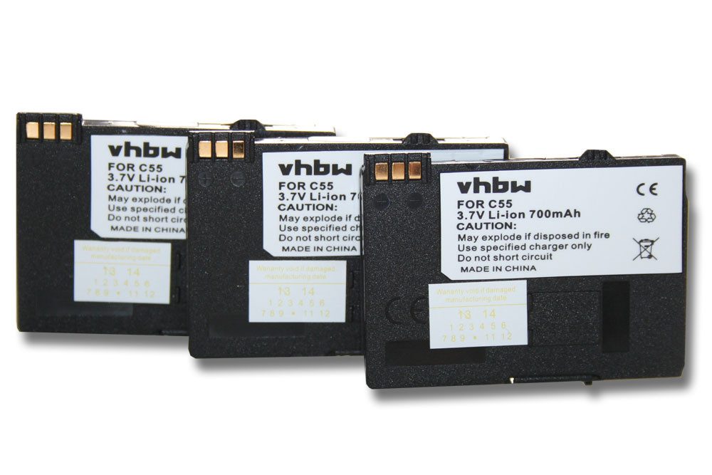 vhbw passend für Siemens CL60, M55, MC60, C58, C60, S55, SC60 Mobilfunk Akku Li-Ion 700 mAh ...