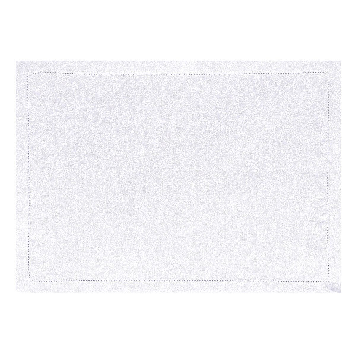 Platzset Tischsets 4er Set Portofino Fiori Bianco Le Jacquard