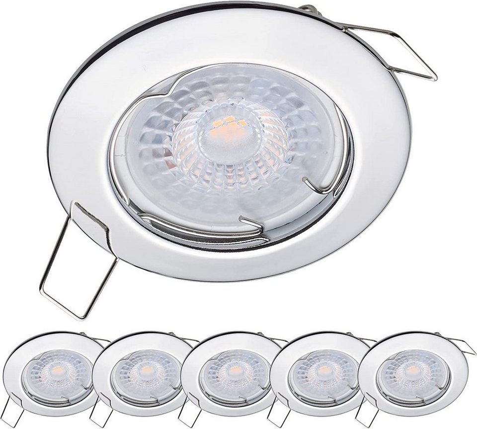 Oktaplex Lighting Led Einbaustrahler 6 Stück Led Deckenspot Flach Inkl