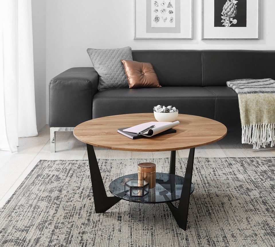 Couchtisch Rund Eiche Massiv