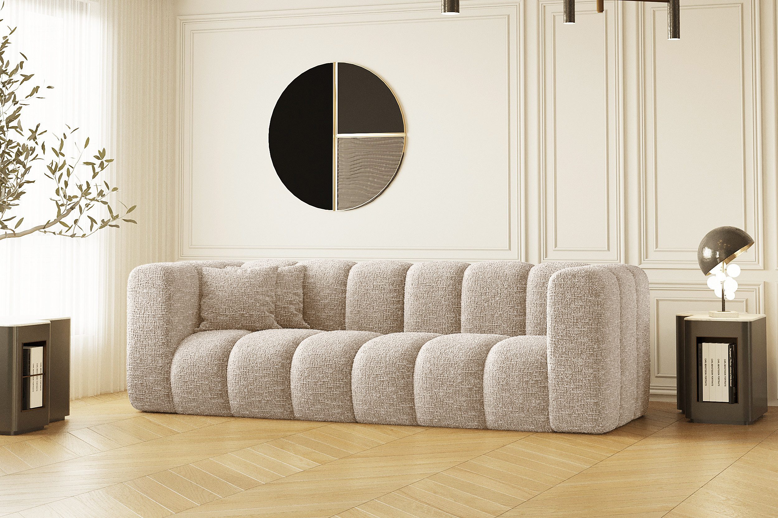 Kaiser Möbel Sofa Couch, Dreisitzer Grand Modular Stoff Salvador und Haga, Bequem, modular ...