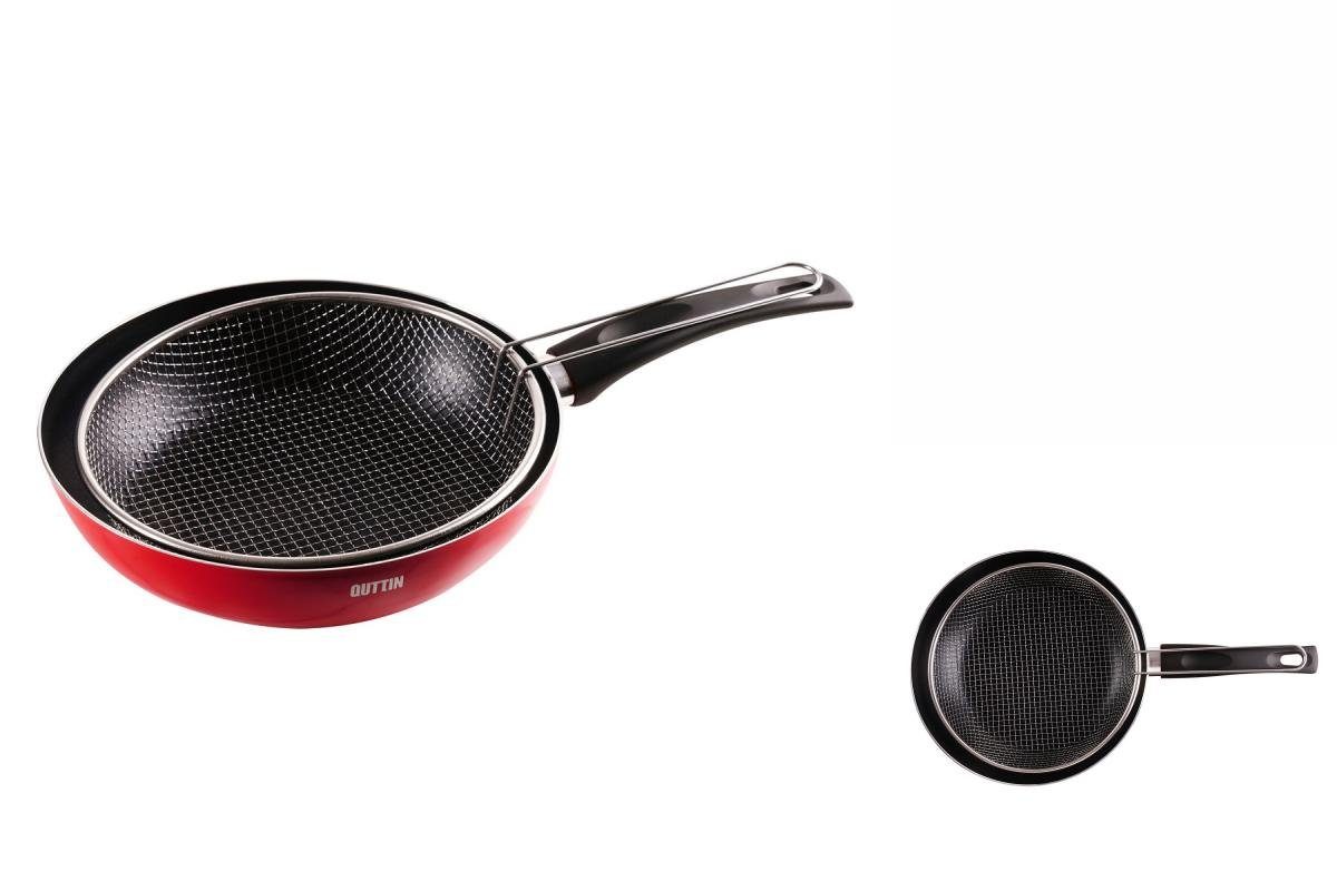 Quttin Bratpfanne Bratpfanne Mit Korb Quttin Infinity Rot 26 X 69 Cm