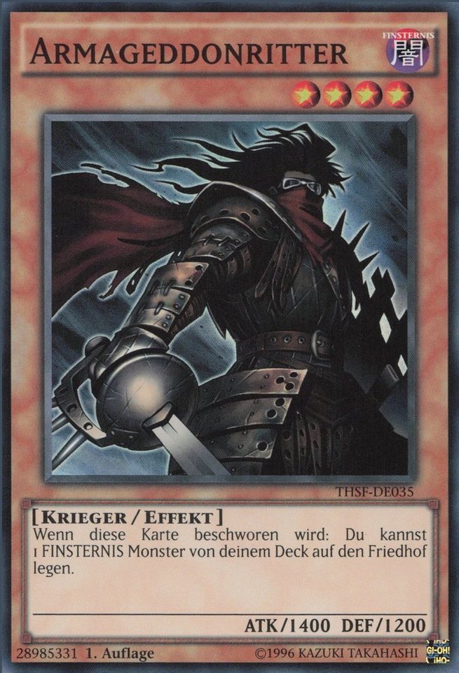 Recollectibles Sammelkarte Yugioh Karte Armageddonritter Deutsch Yu Gi
