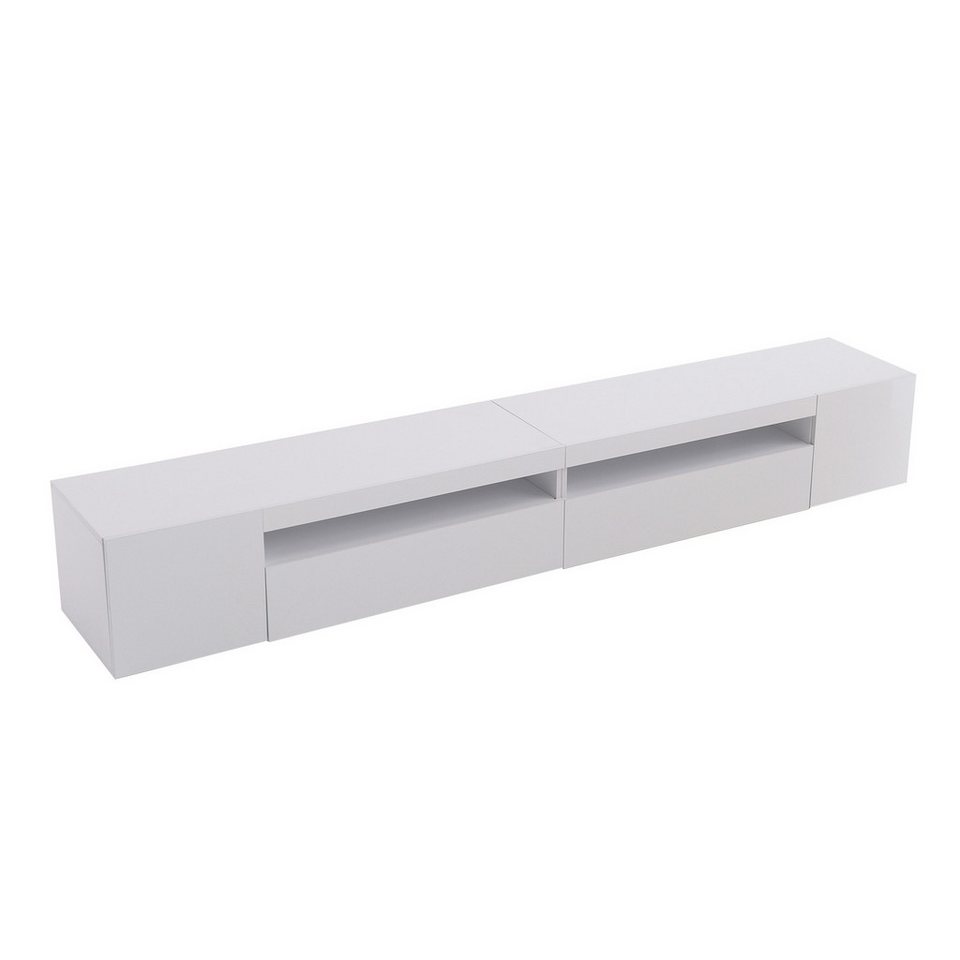 Extsud Tv Schrank Weißer Moderner Tv Schrank Mit Hellem Panel
