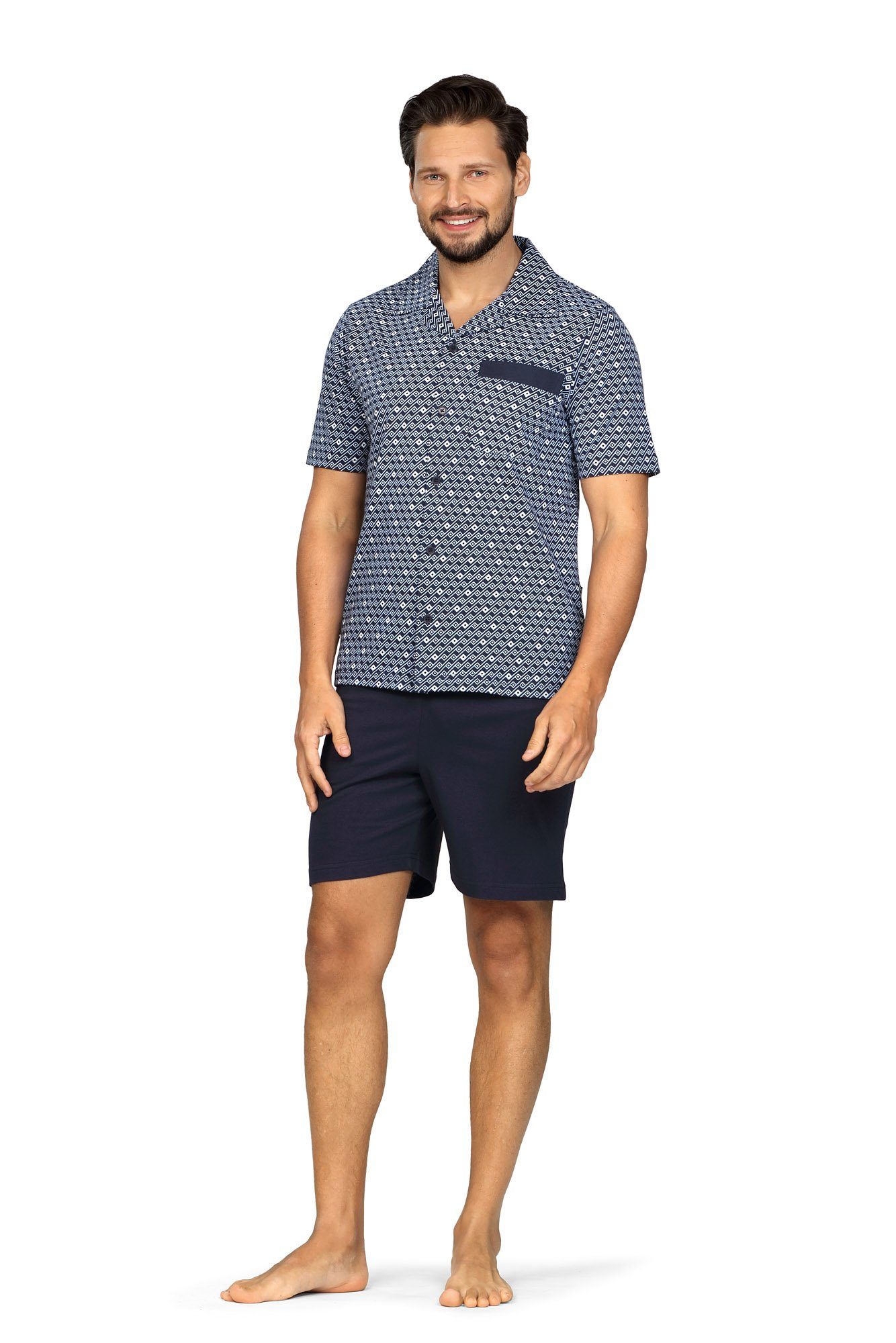 Comte Shorty Casual Set 2 Tlg 2 Teilig Herren Schlafanzug Pyjama