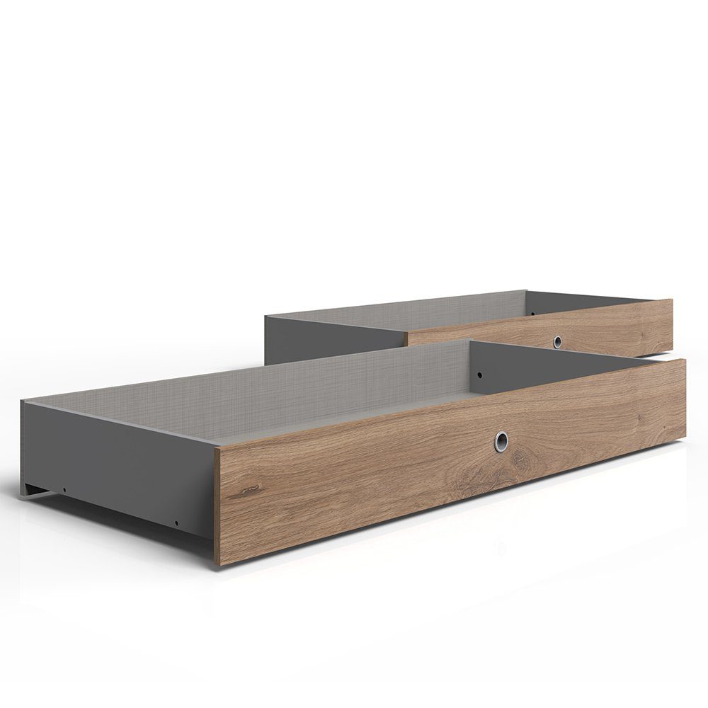 Lomadox Bett Vieste 43 2er Set Eiche
