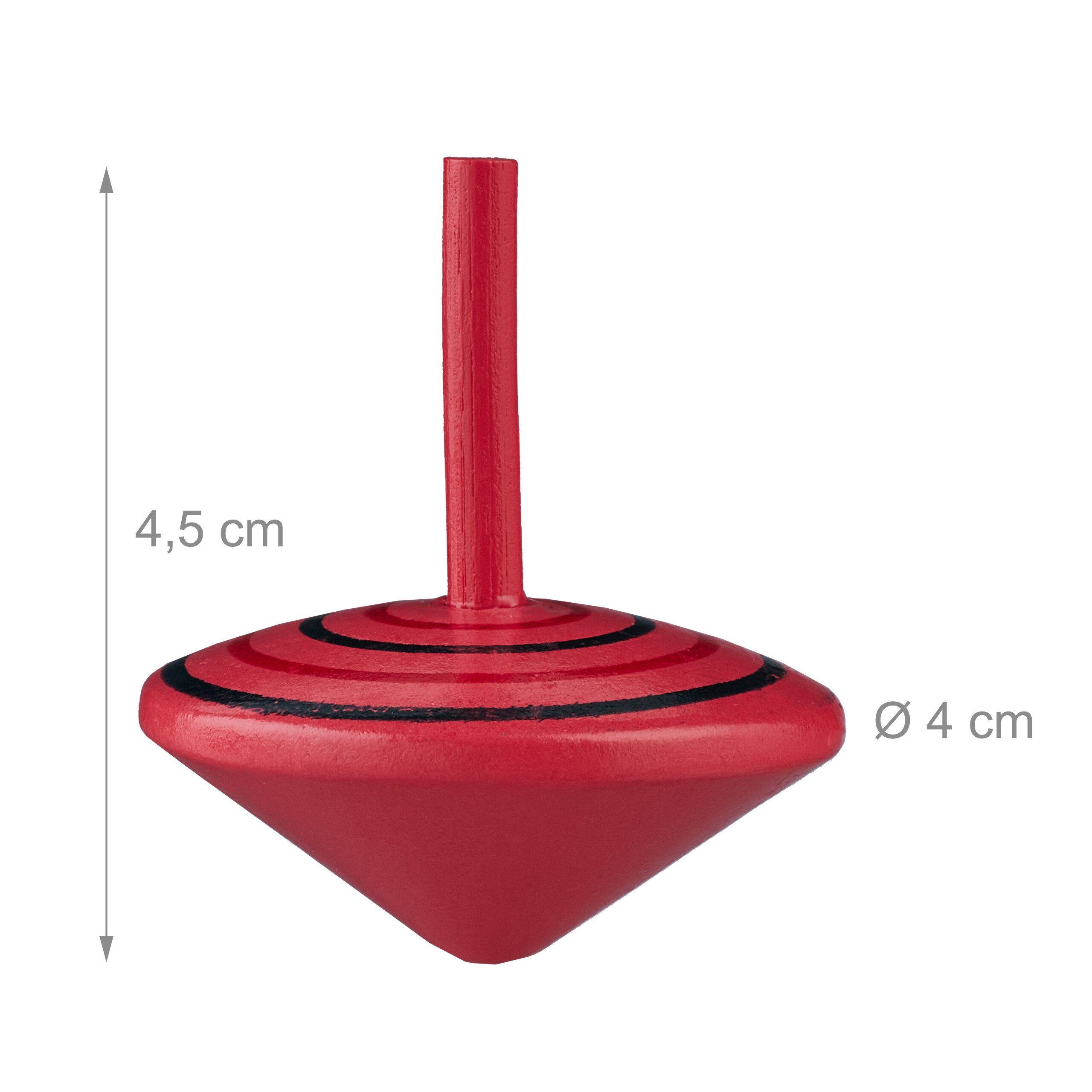 relaxdays Kreisel Bunte Kreisel aus Holz 24er Set