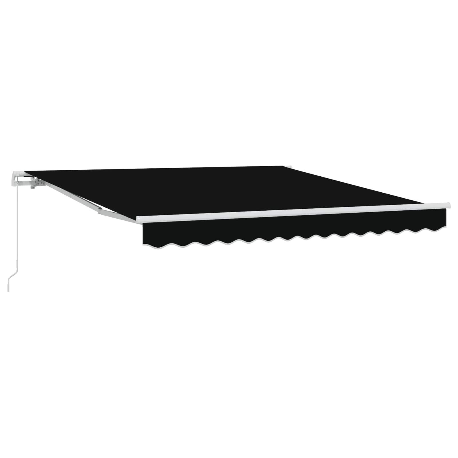 vidaXL Markise Ausziehbare Markise Schwarz 350 x 250 cm (1-St)