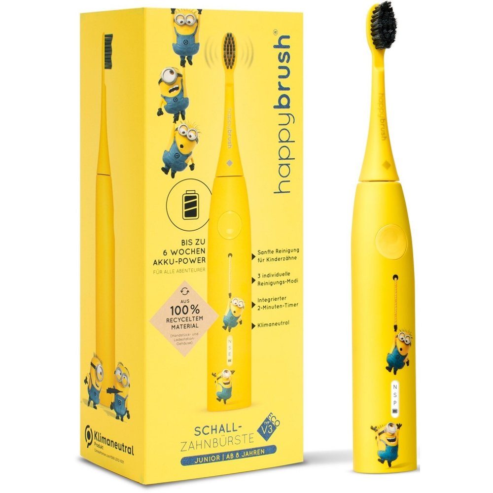 happybrush Schallzahnbürste ECO VIBE 3 Starterkit Minions - Elektrische Zahnbürste - gelb ...