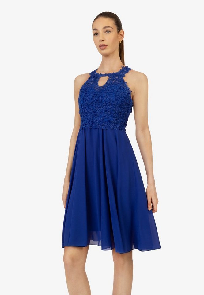 Kraimod Cocktailkleid Aus Chiffon Mesh Und Spitze Oberteil Mit