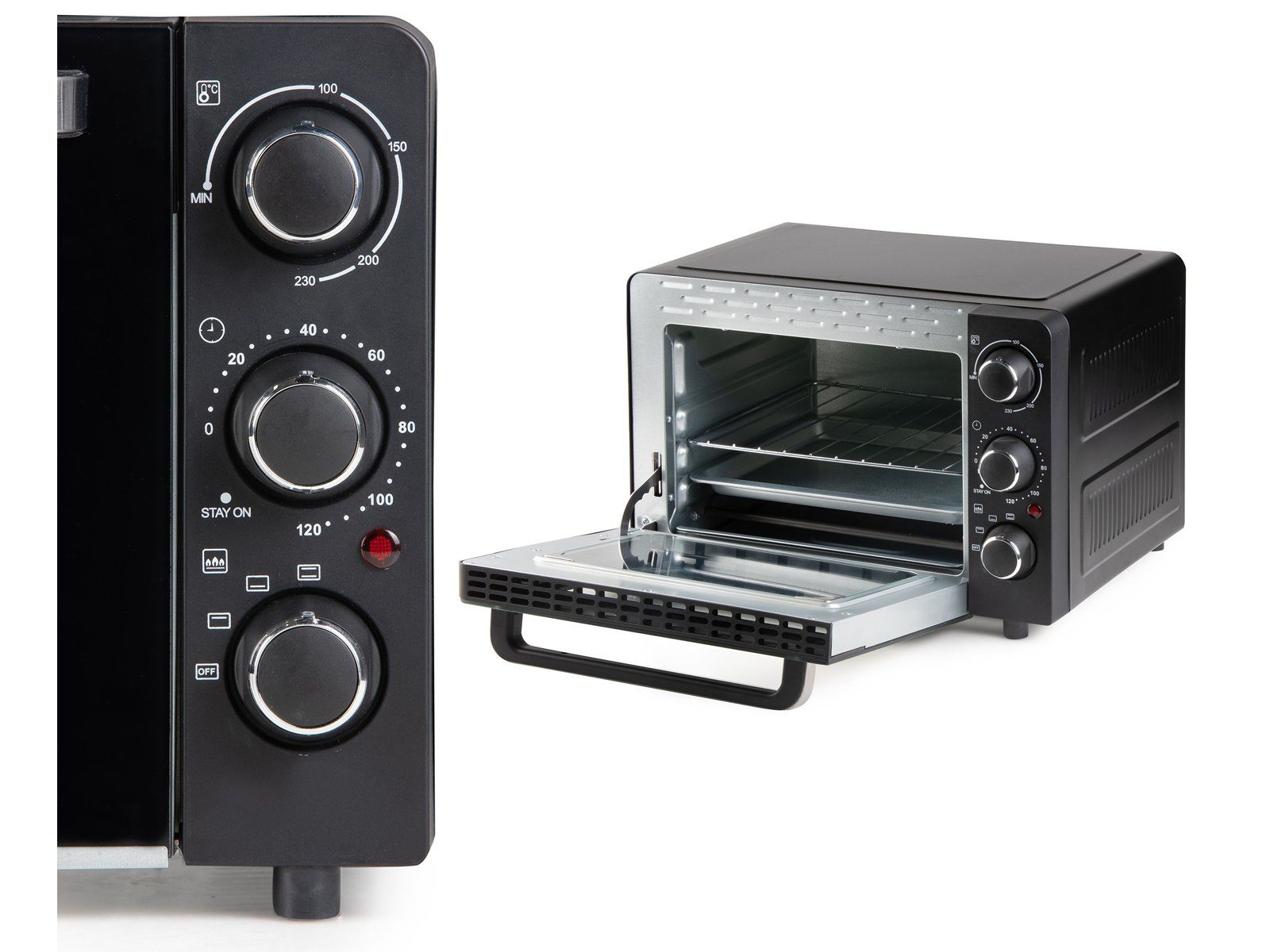 Domo Minibackofen, Tisch-Backofen autark für Toast Pizza-Ofen Mini-Ofen ...
