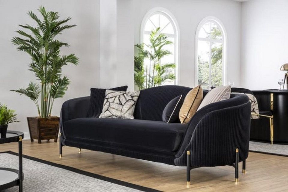 Jvmoebel 2 Sitzer Luxus Sofa 2 Sitzer Stoff Wohnzimmer Modernes Design