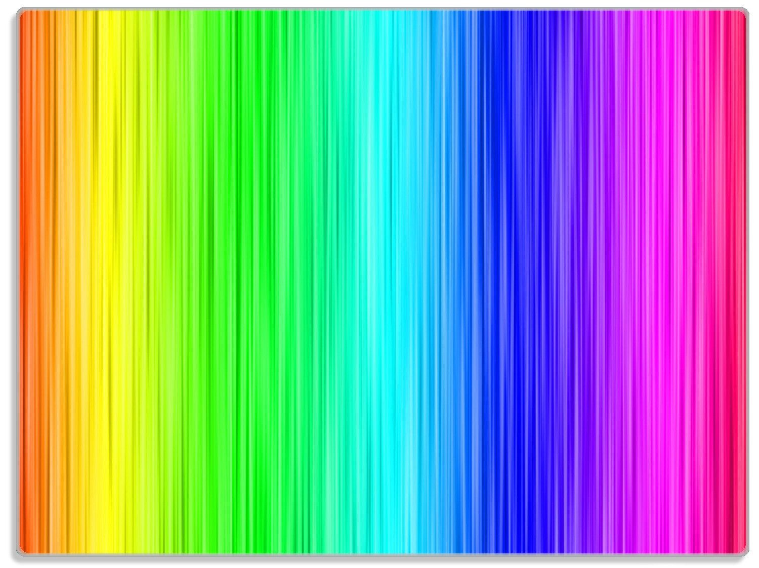 Wallario Schneidebrett Regenbogenmuster Farben Rot Gelb Grün Blau