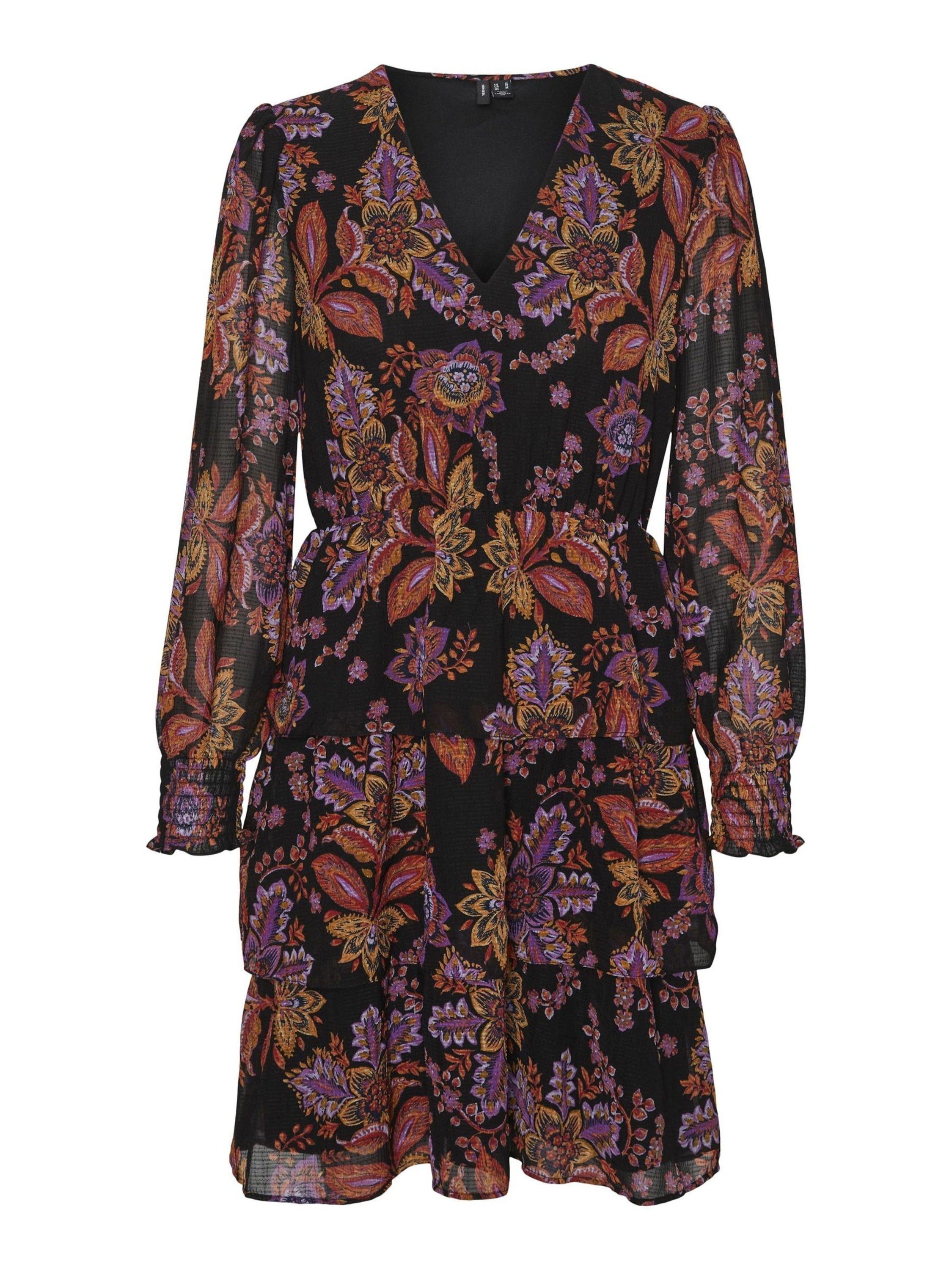 Vero Moda Spitzenkleid Kara 1 Tlg Drapiertgerafft Volant Rüschen