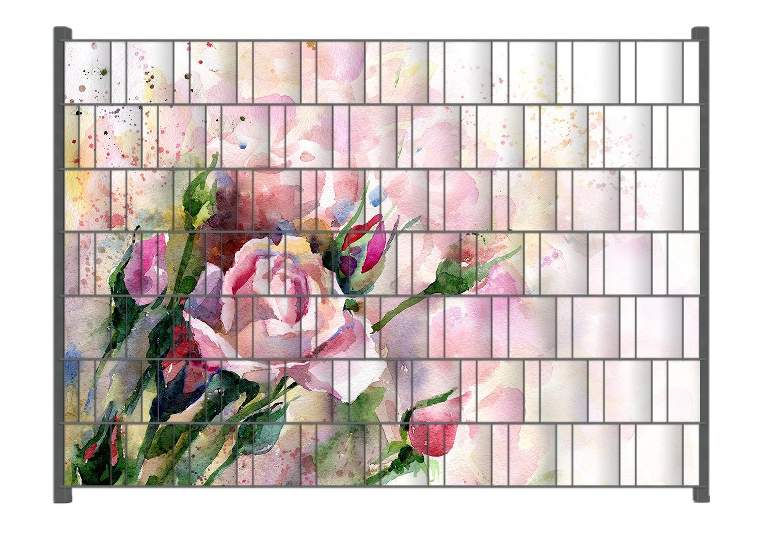 Wallario Sichtschutzstreifen Abstraktes Blumenbuket