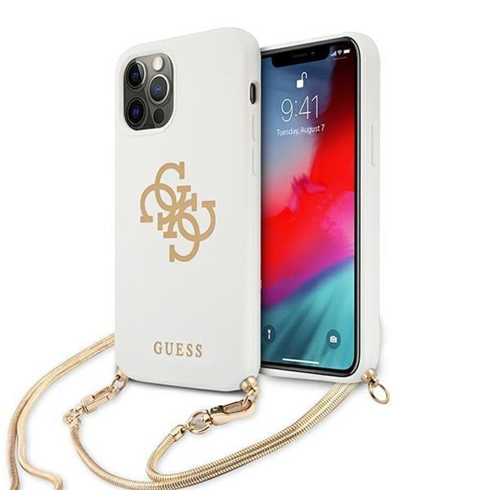 Guess Handyhülle Guess GUHCP12MLSC4GWH iPhone 12/12 Pro 6.1 weiß