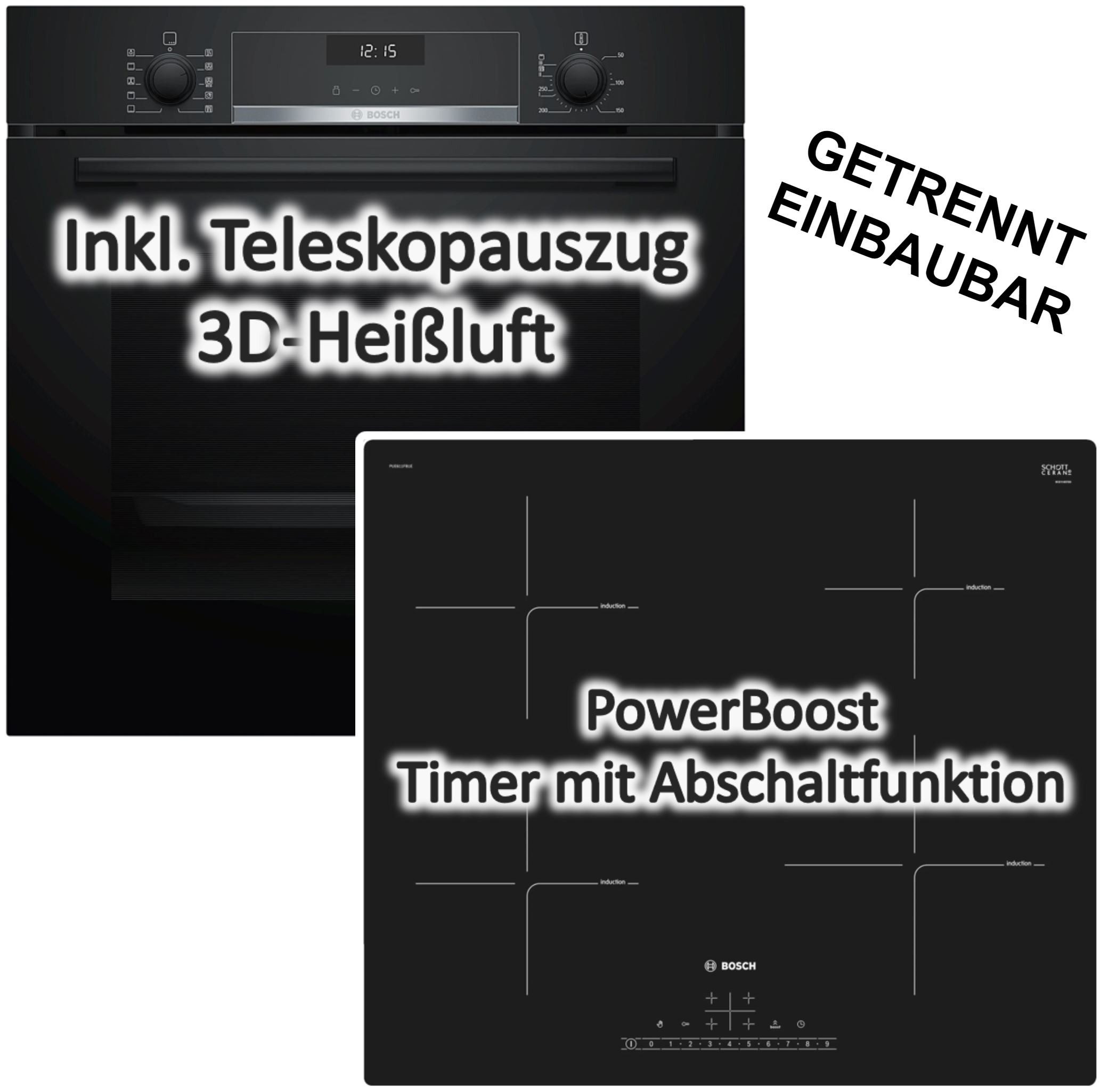 Bosch Backofen Set Serie 6 71 Liter Mit Induktionskochfeld Powerboost