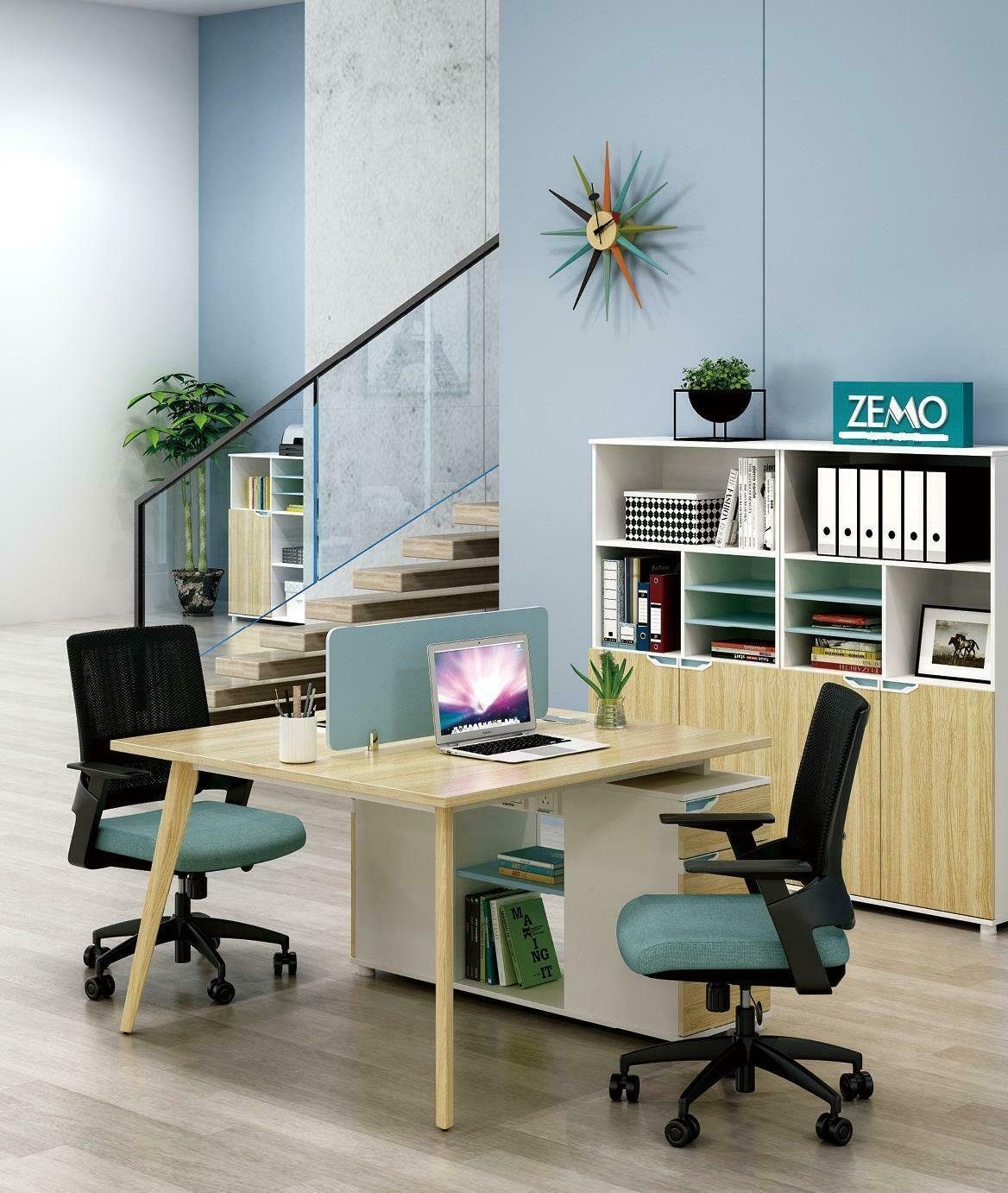 Jvmoebel Schreibtisch Schreibtisch Workstation Tisch 2 Arbeitsplätze