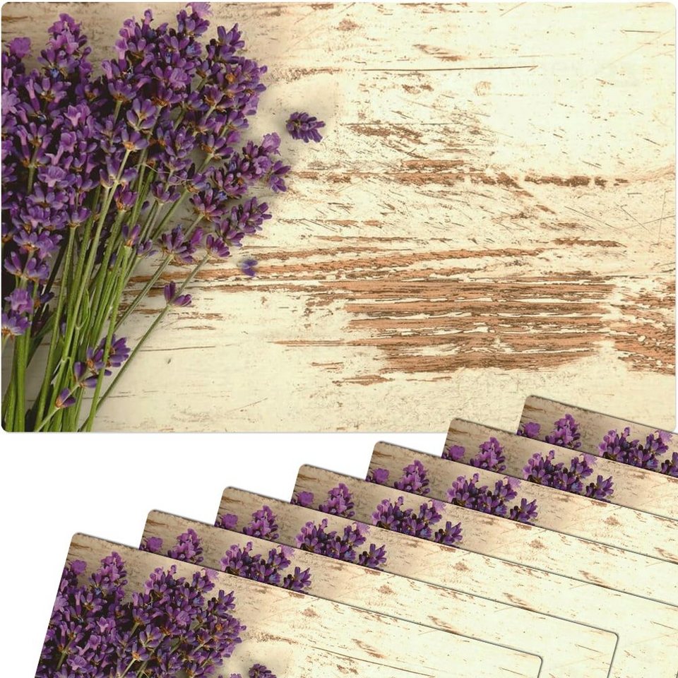Platzset Platzsets Lavendel Blüten Vintage 8 Stk Matches21 Home