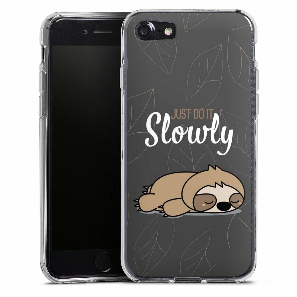Deindesign Handyhülle Just Do It Slowly Sloth Grey Apple Iphone Se