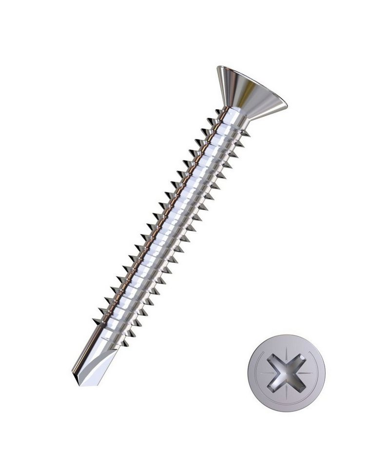 Trend Line Blechschraube Connex Bohrschrauben 4.8 x 22 mm PH 2 - 80 Stk. Trend Line Blechschraube Connex Bohrschrauben 4.8 x 22 mm PH 2 - 80 Stk.