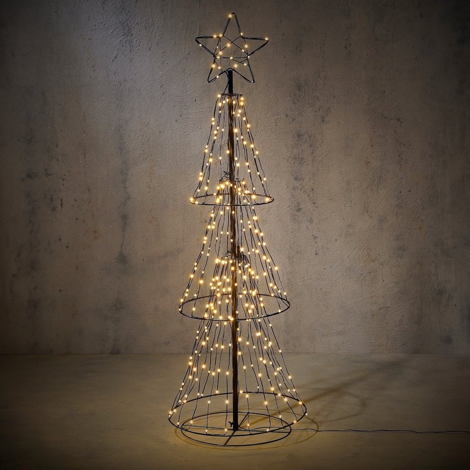Edelman Led Baum Mit Stern Luca Lighting Metall Schwarz Led Fest
