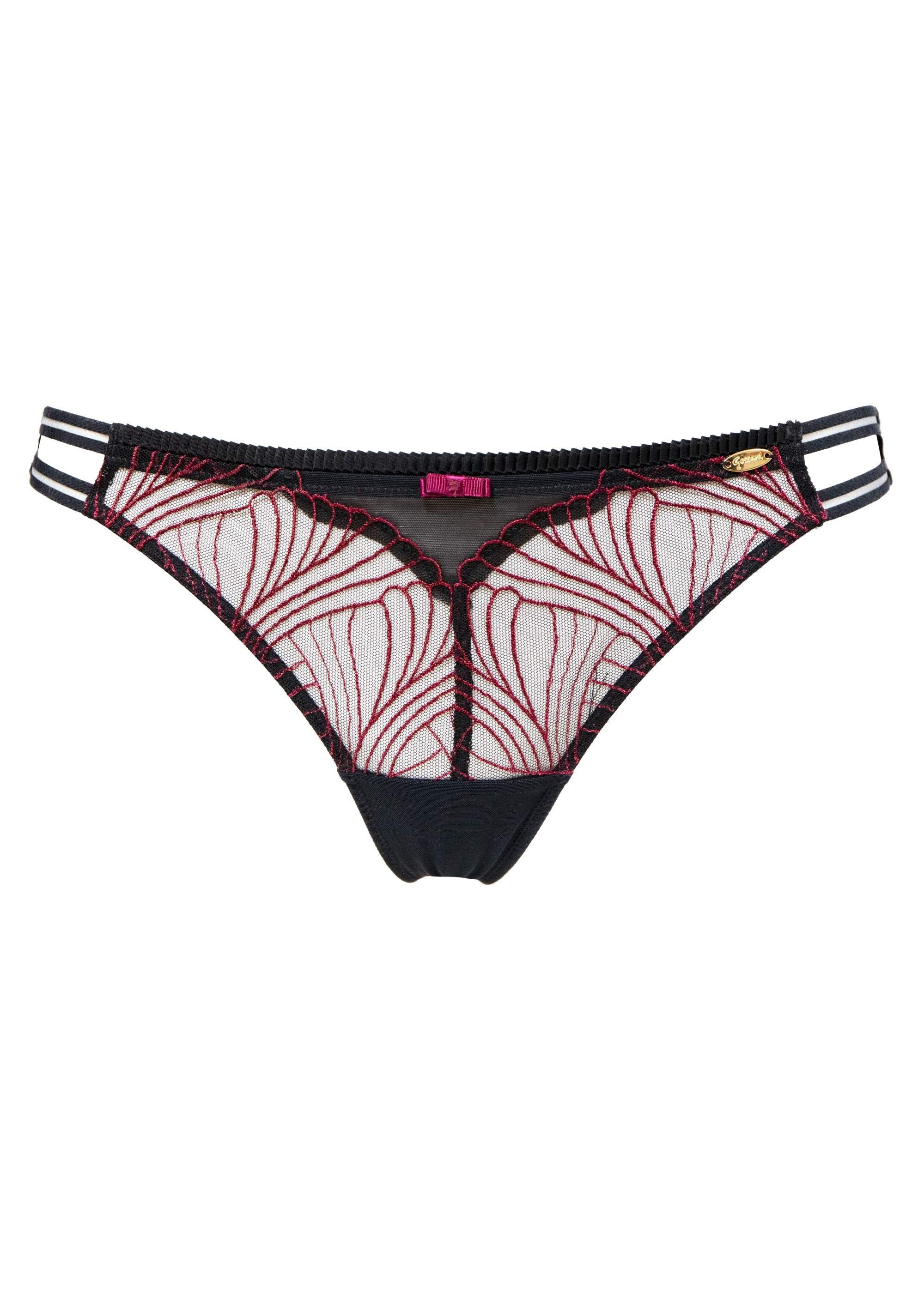 Gossard String Illusion String Black/Red (String, 1-St., Netz)