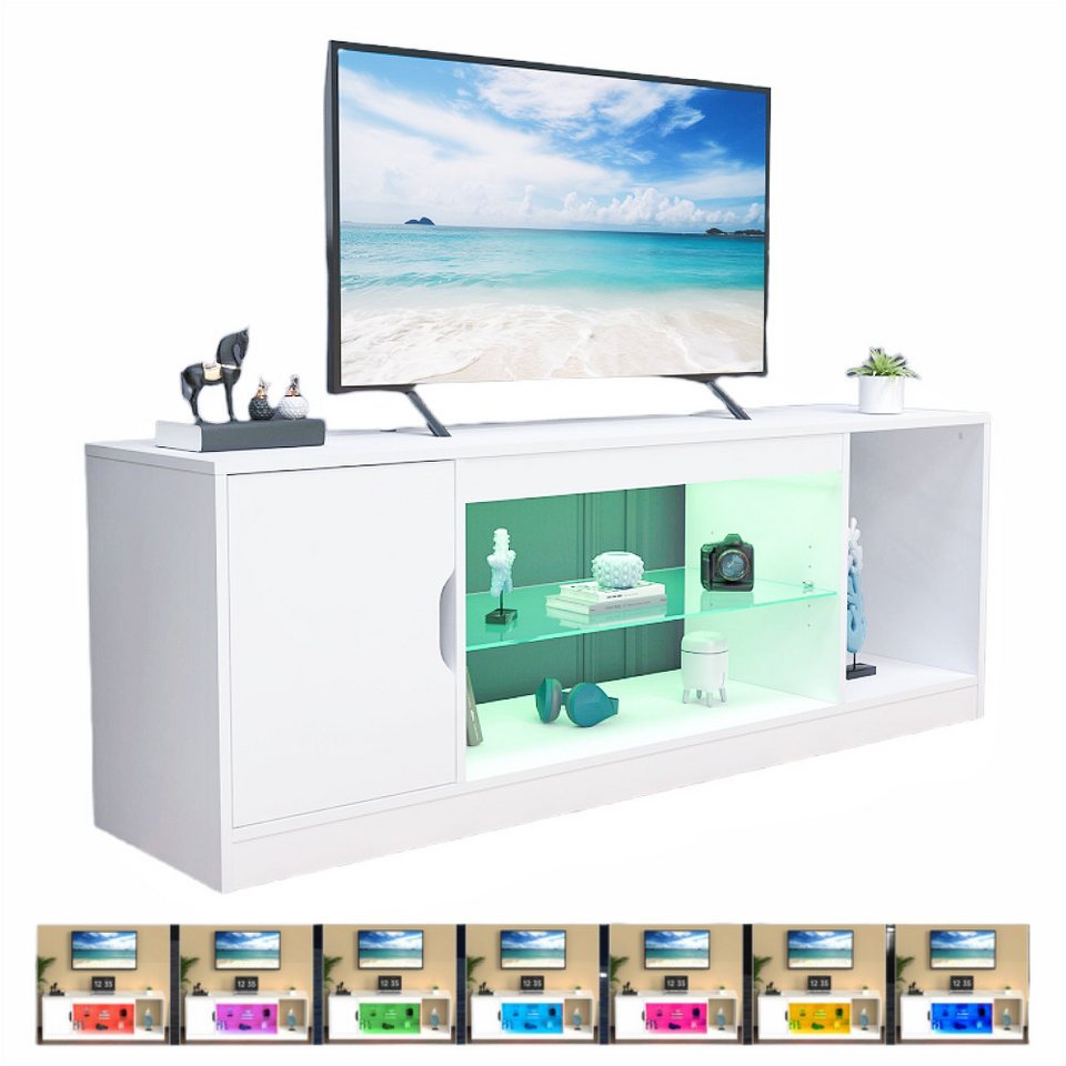Wilgoon Tv Schrank Lowboard Tv Schrank Fernsehkommode Mit 16 Farben