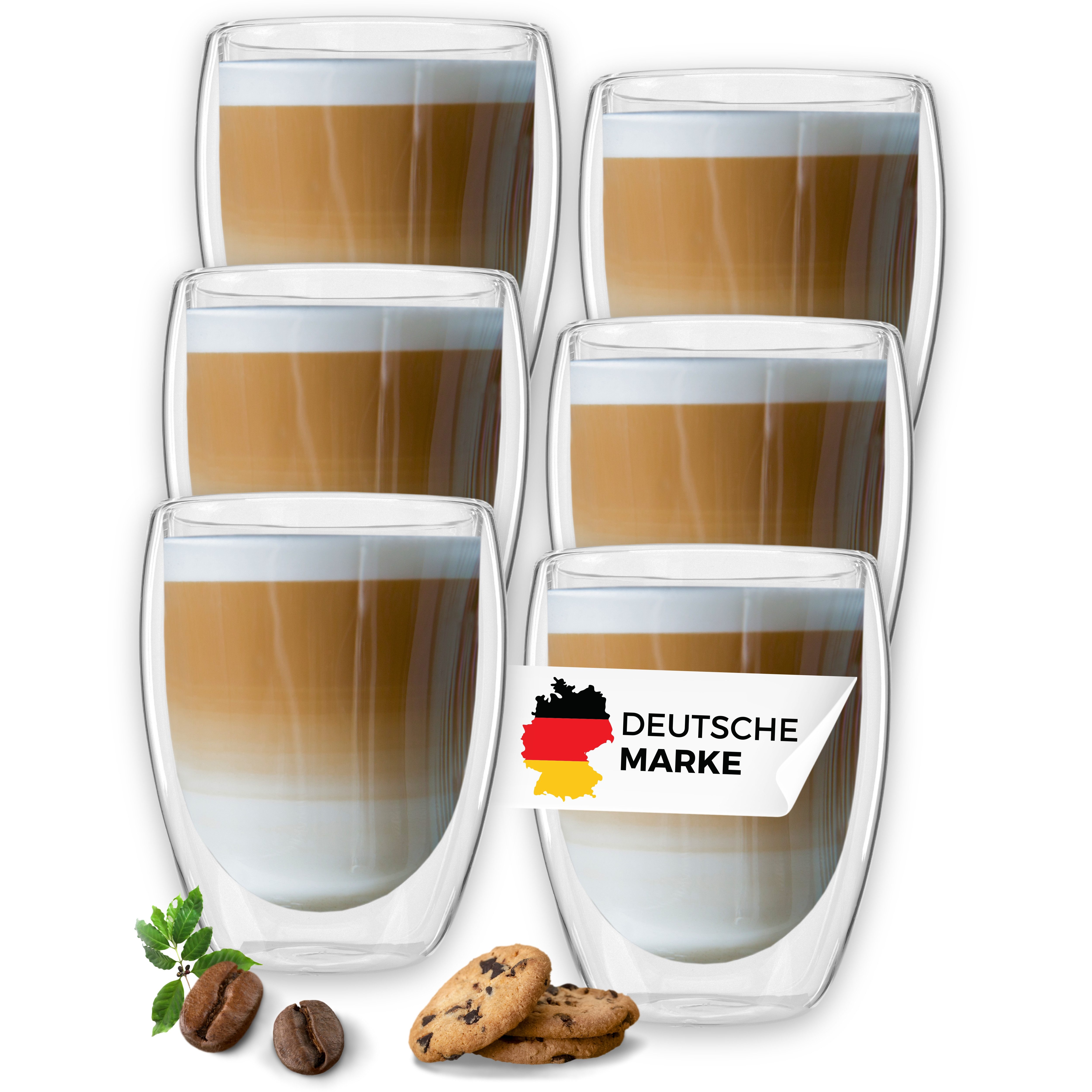 Lapreso Latte Macchiato Glas Doppelwandige Kaffeegläser Tee