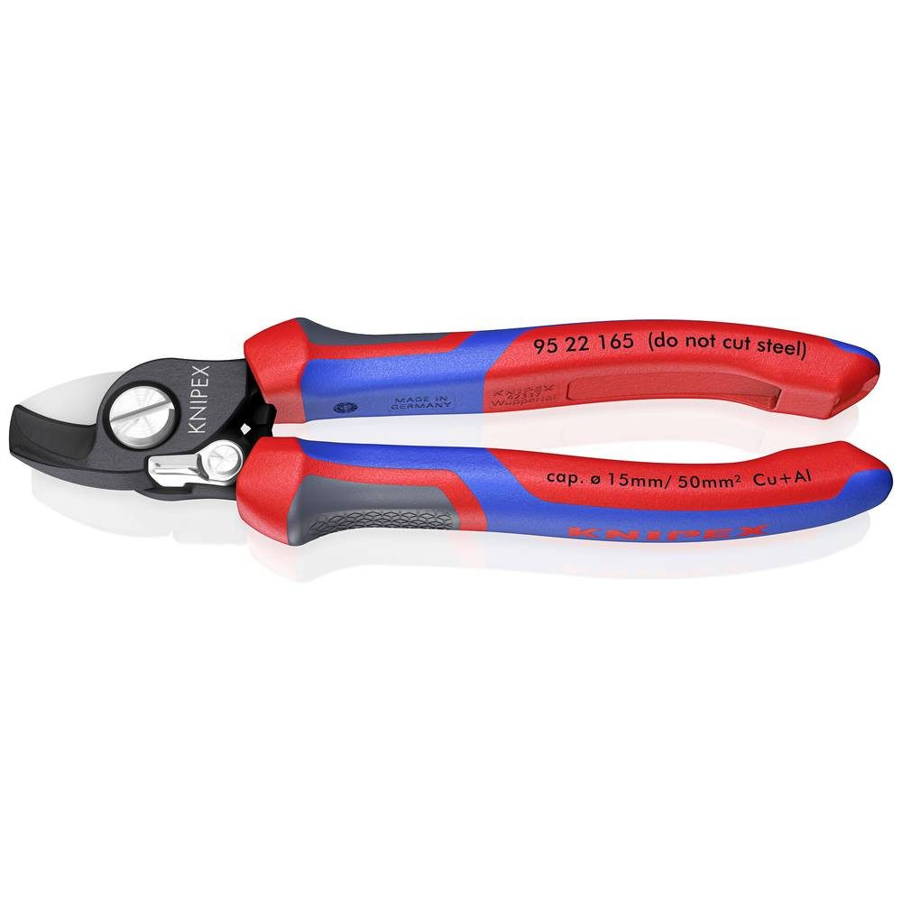 Knipex Kabelschere Kabelschere mit Öffnungsfeder, zum Schneiden von Cu ...