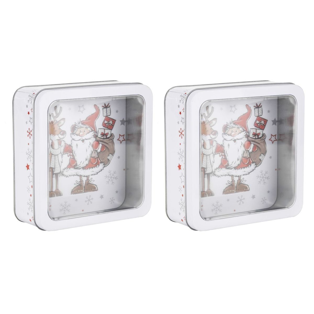 Bonsport Keksdose 2er Set Keksdose Mit Fenster Im Deckel Metall 2