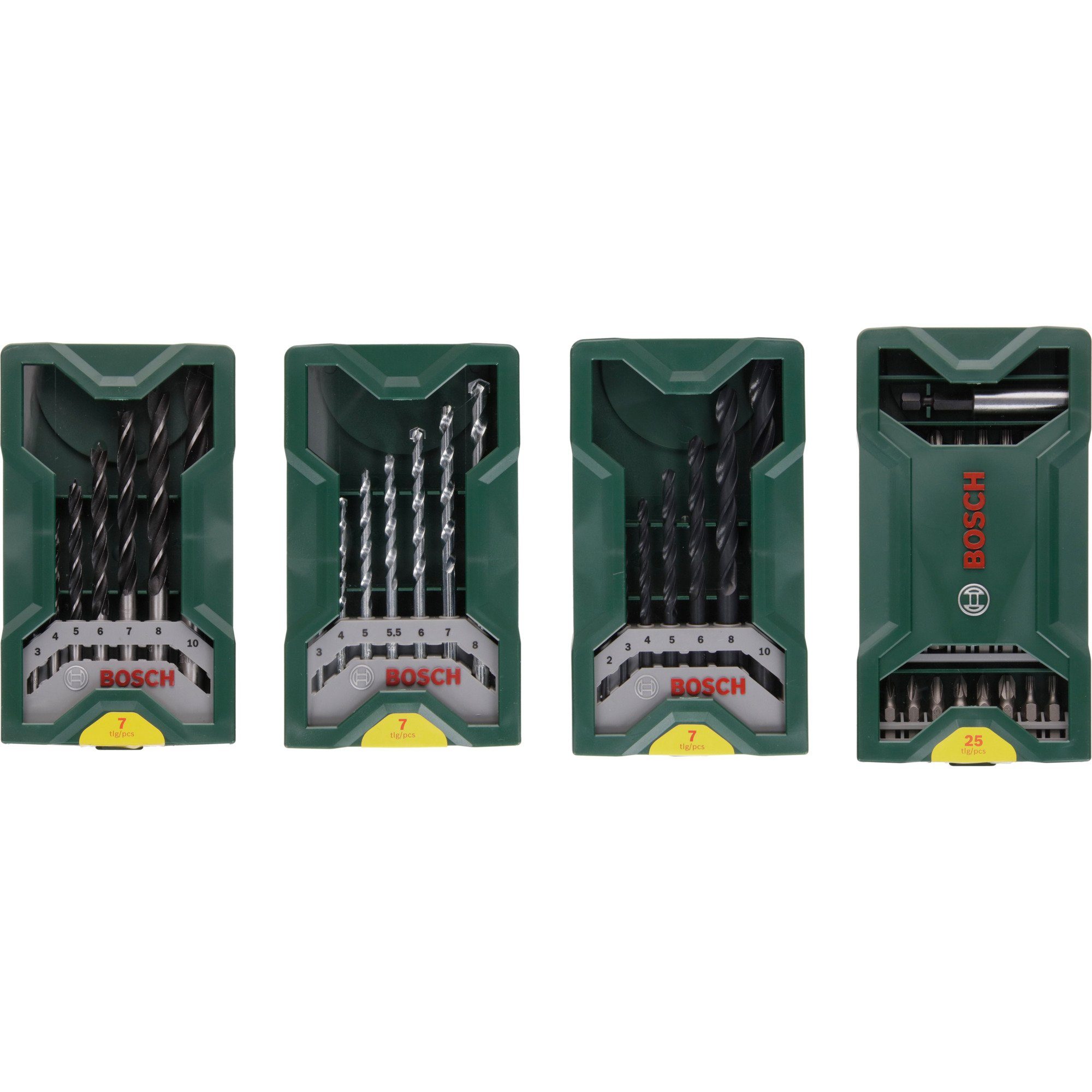 BOSCH Multitool Mini X-Line Multipack 3+1 Set, 46-teilig, Behälter ...