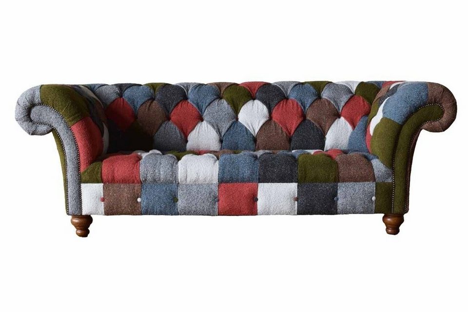 Jvmoebel Sofa Bunte Chesterfield Couch Luxus Dreisitzer Modernes 3