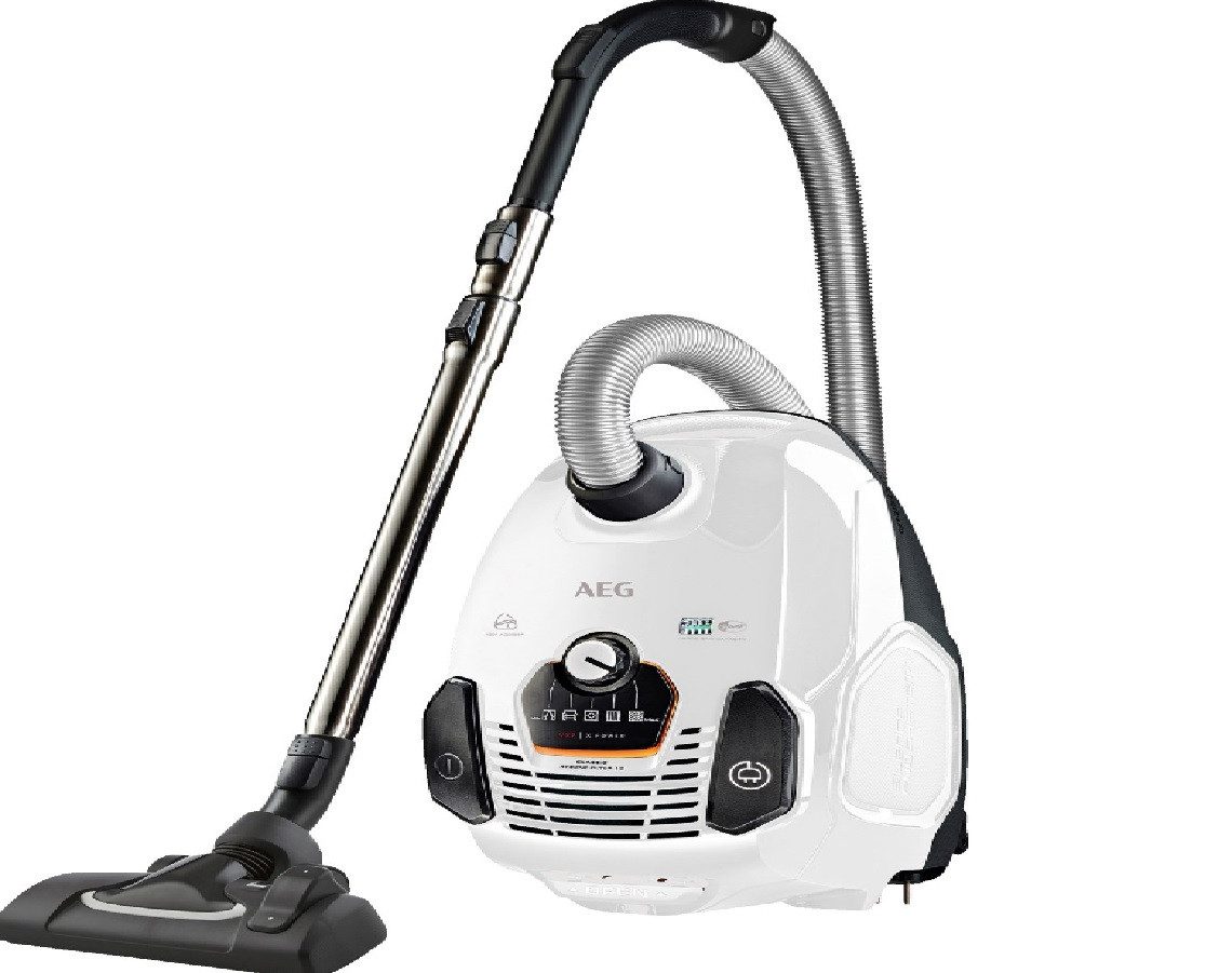 AEG Bodenstaubsauger VX7-2-IW-S Neue technische Version, 650 W, mit Beutel, 360° Motion ...