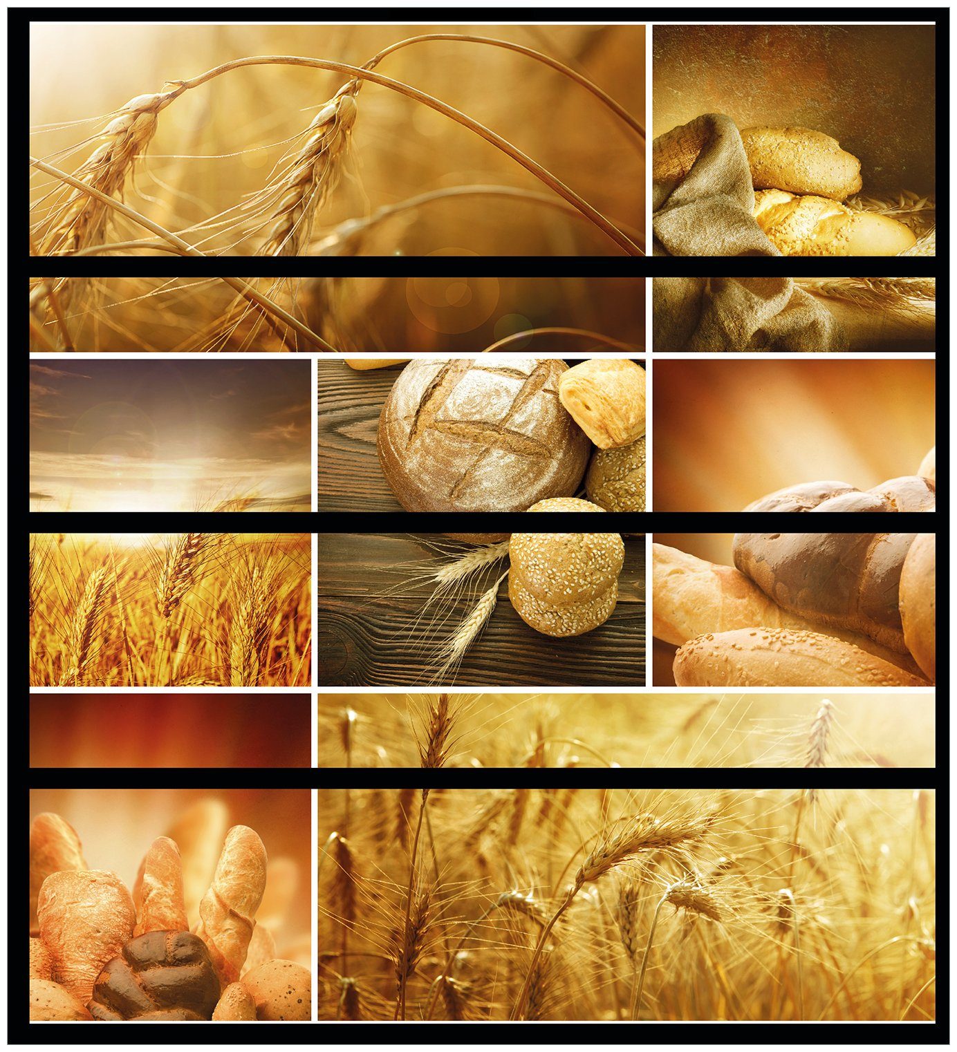 Wallario Möbelfolie Getreide und Brotsorten aus Weizen