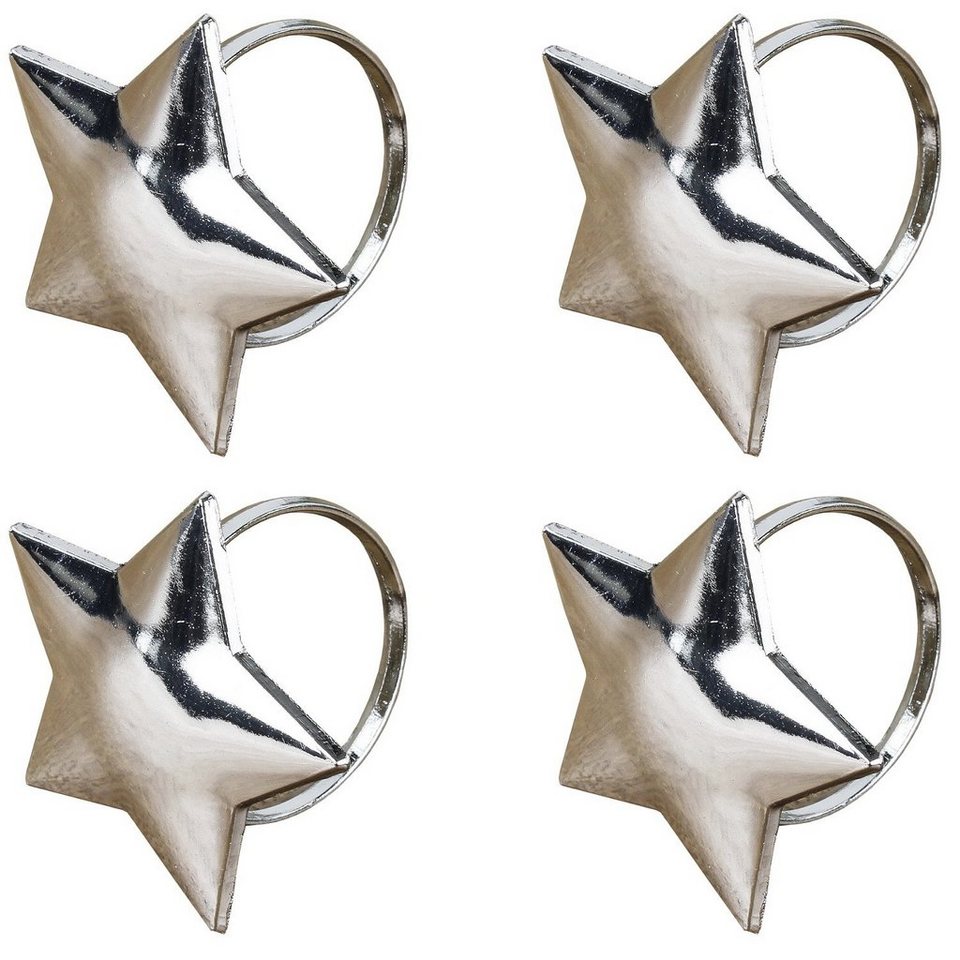 Macosa Home Serviettenring Metall Set 4 Tlg Servietten Halter