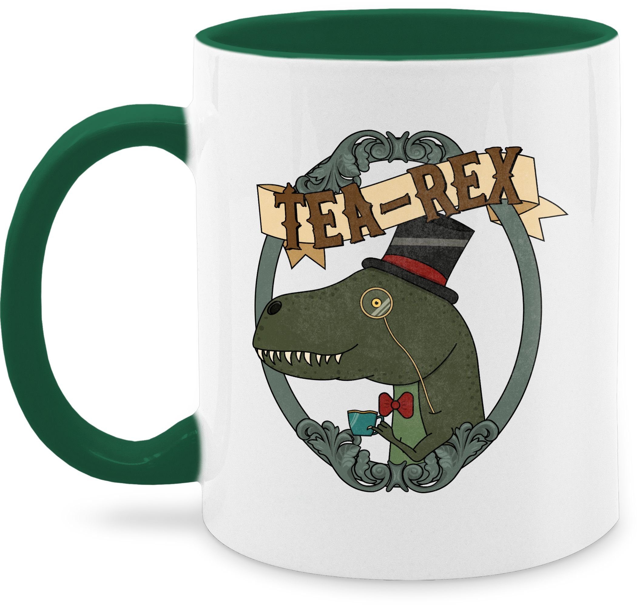 Shirtracer Tasse Tea Rex Rahmen Kaffeetasse Mit Spruch Tasse