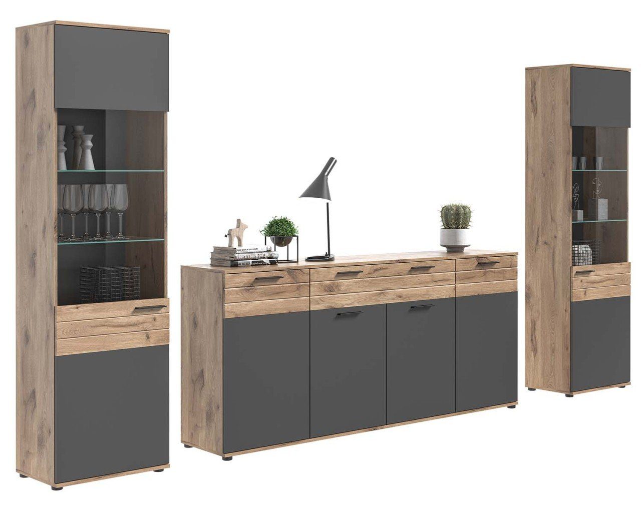 xonox.home Vitrine Wohnkombination Mason