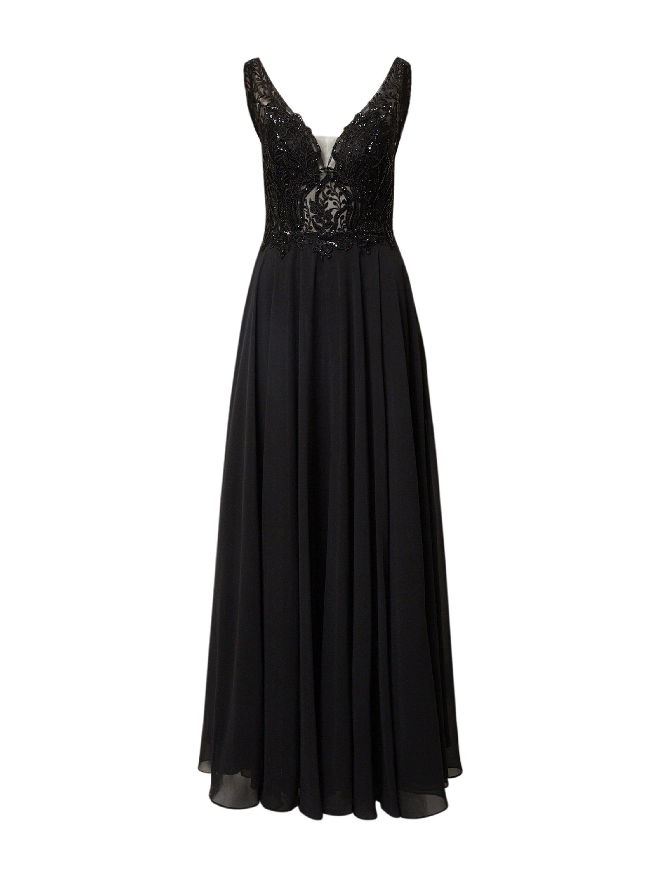Mascara Abendkleid 1 Tlg Spitze Ziersteine Falten Pailletten
