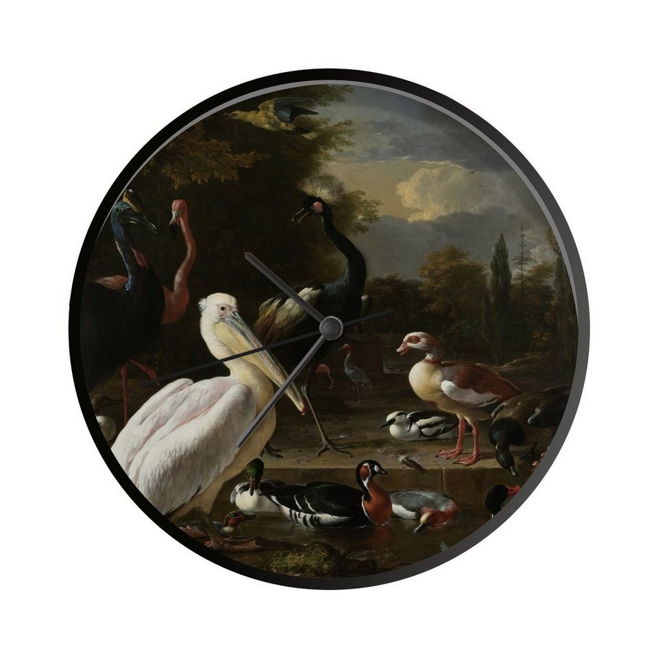 Muchowow Wanduhr Ein Pelikan Und Andere Vögel In Der Nähe Eines