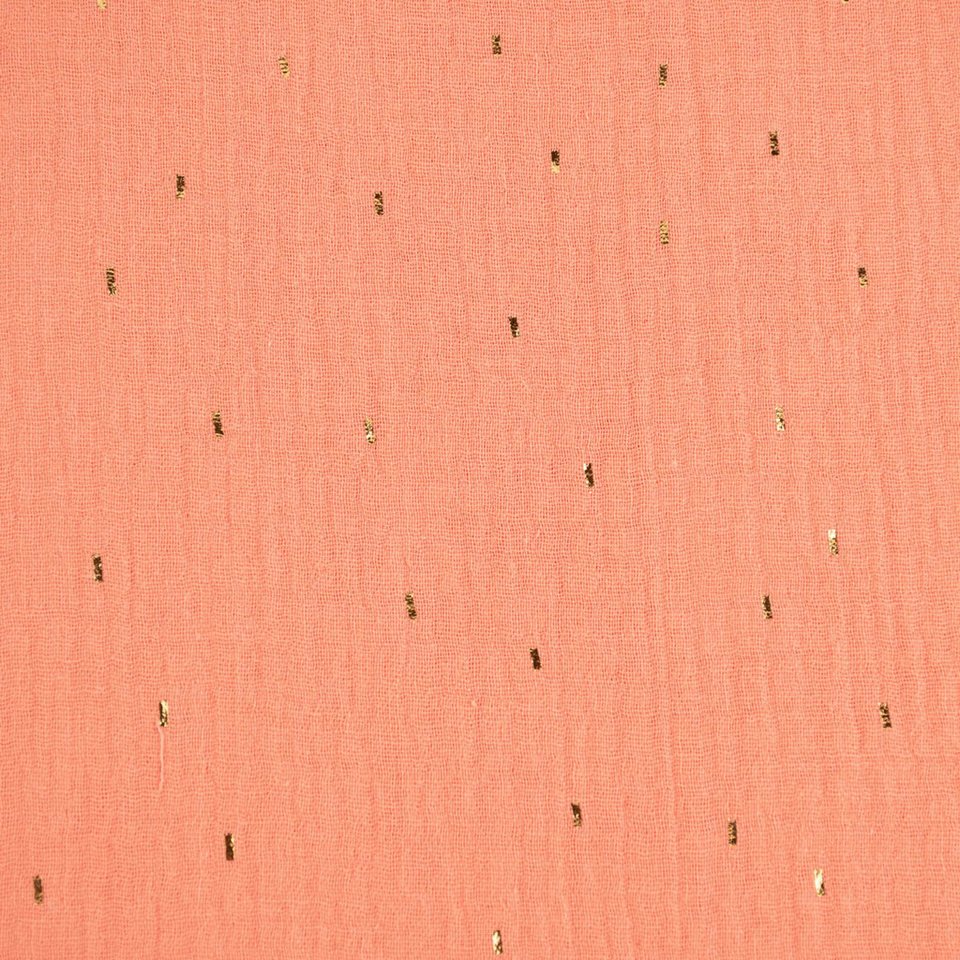 SchÖner Leben Stoff Double Gauze Foliendruck Konfetti Striche Uni