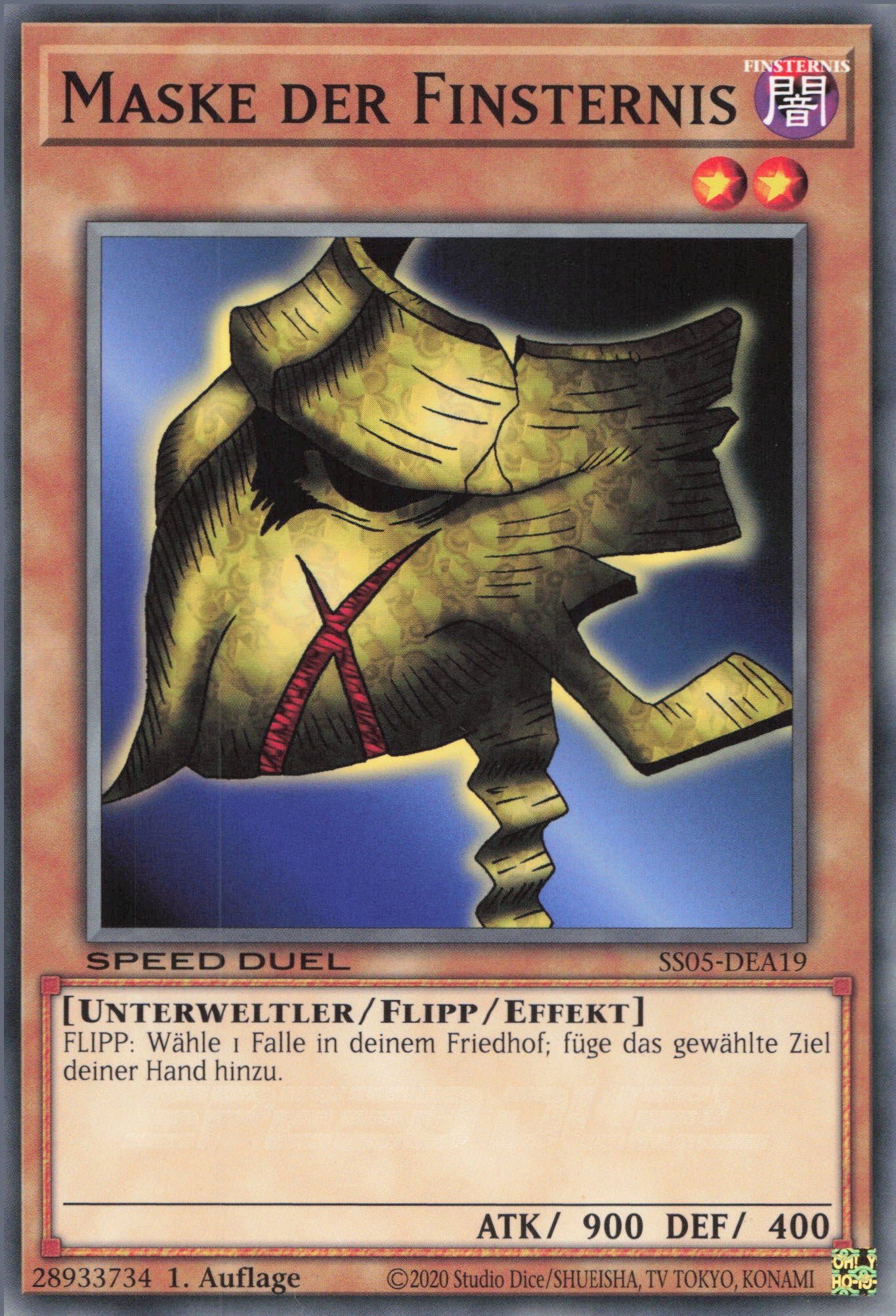 Recollectibles Sammelkarte Yugioh Karte Maske Der Finsternis Yu Gi Oh