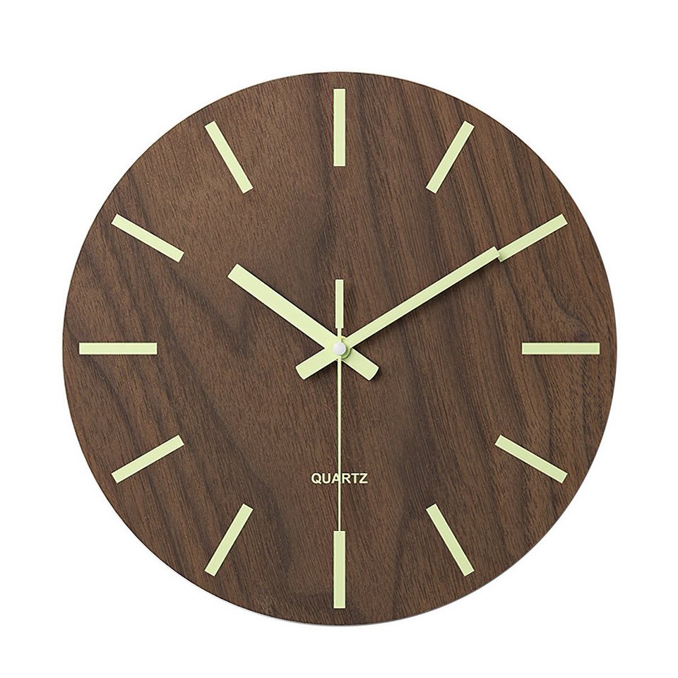 Dopwii Wanduhr 12 Wanduhr Geräuschlos Mit Nachtlichtfunktion