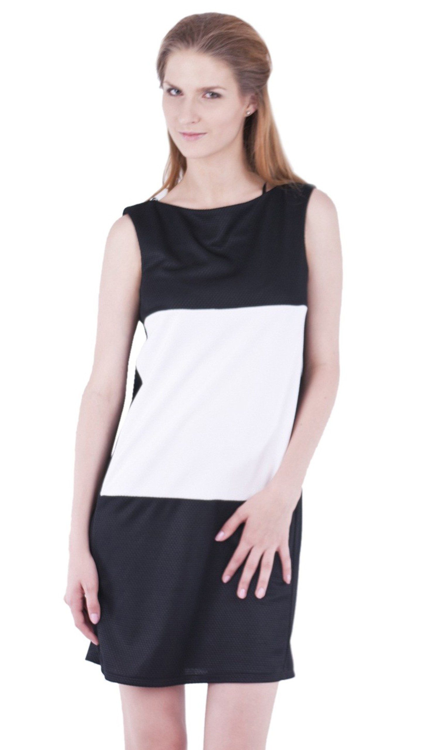 Sarciaeu Minikleid John Zack Schwarz Weißes Minikleid L