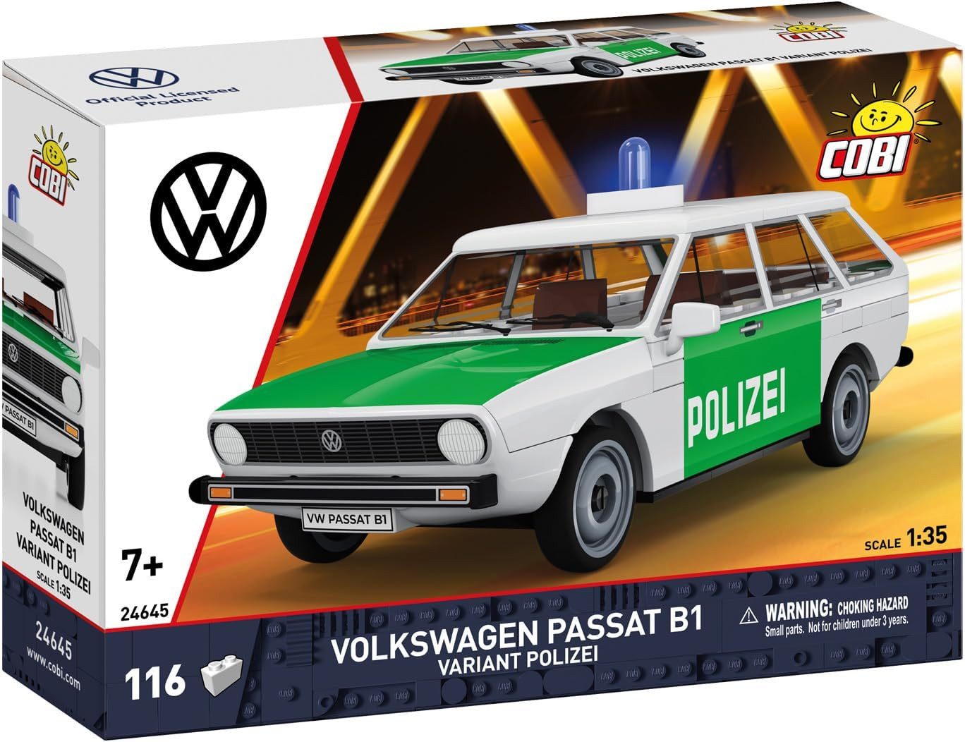 COBI Spiel COBI VW Passat B1 Variant Polizei Bauset 116 Teile, Game ...