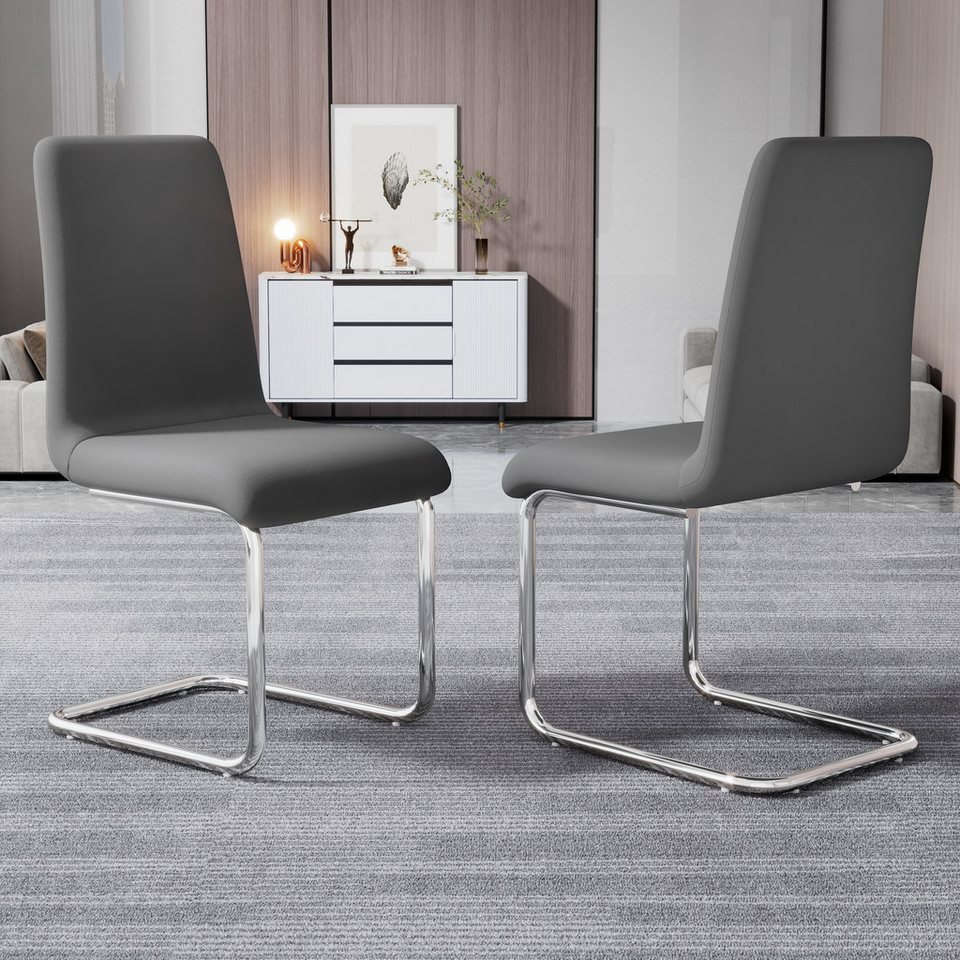 Okwish Freischwinger Polsterstühle Esszimmerstuhl 2 St