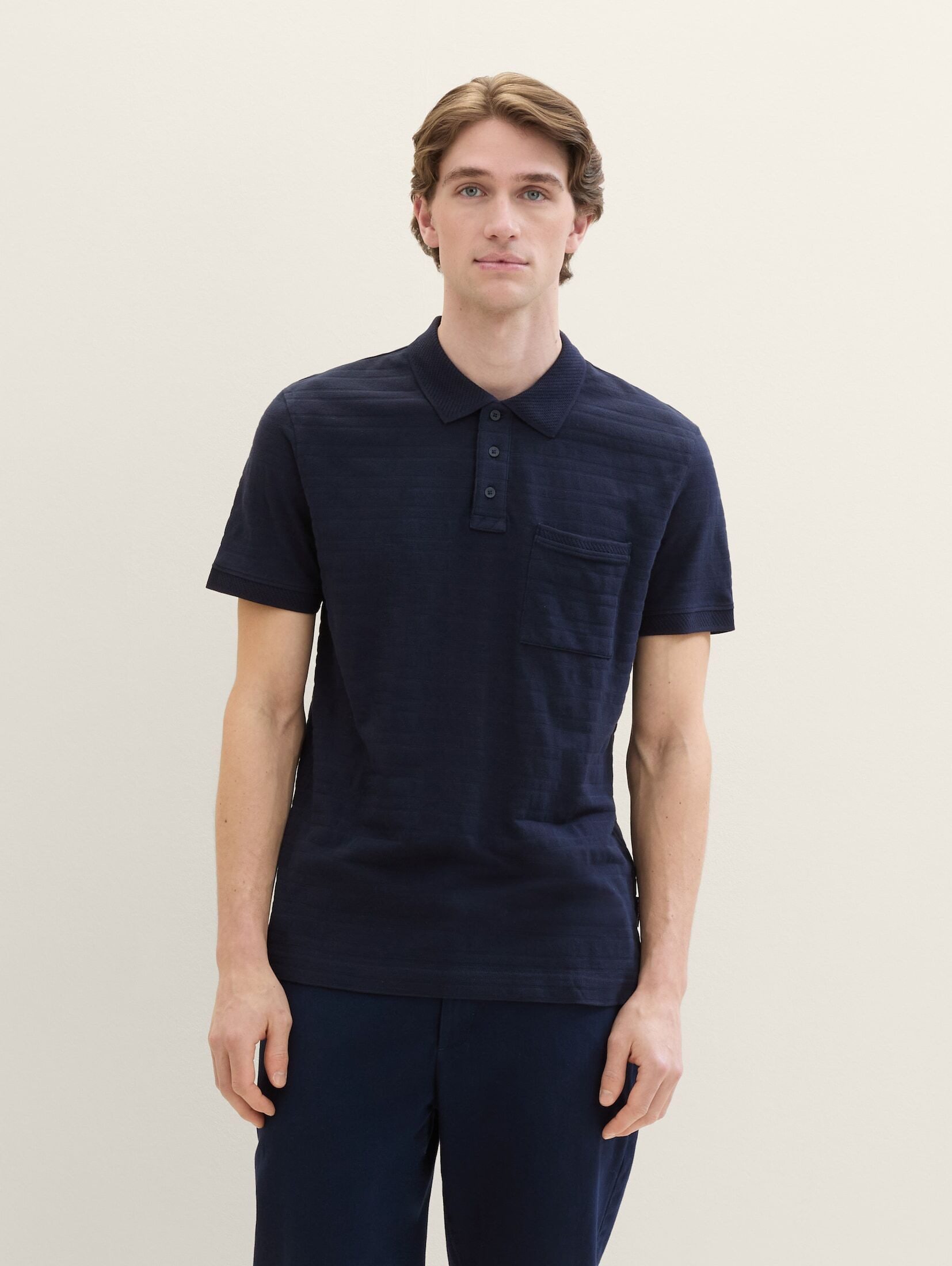 Tom Tailor Poloshirt Poloshirt Mit Struktur Unser Model Ist 190 Cm