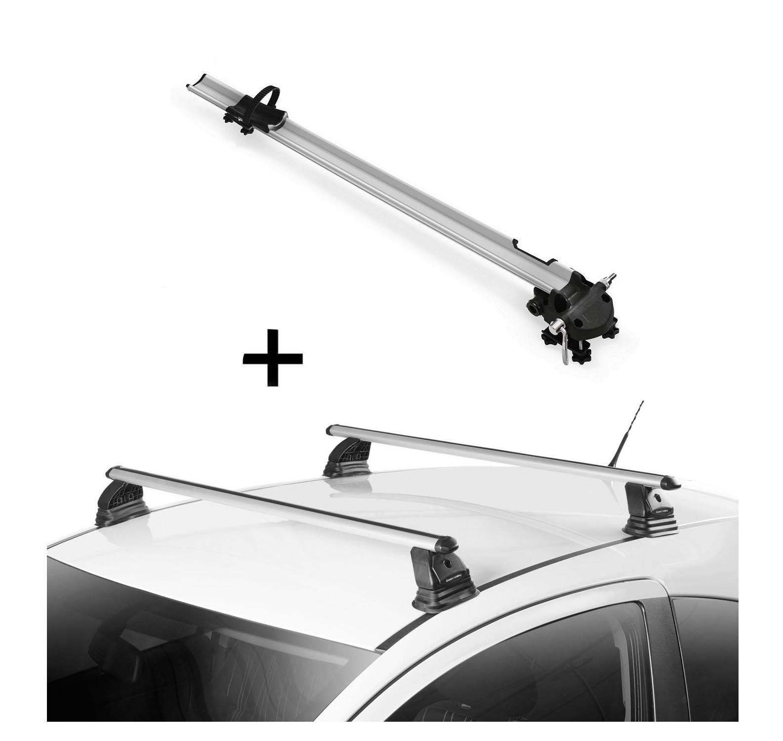 VDP Dachträger, Fahrradträger Bike Pro + Dachträger VDP EVO ALU kompatibel mit Mercedes Classe C ...