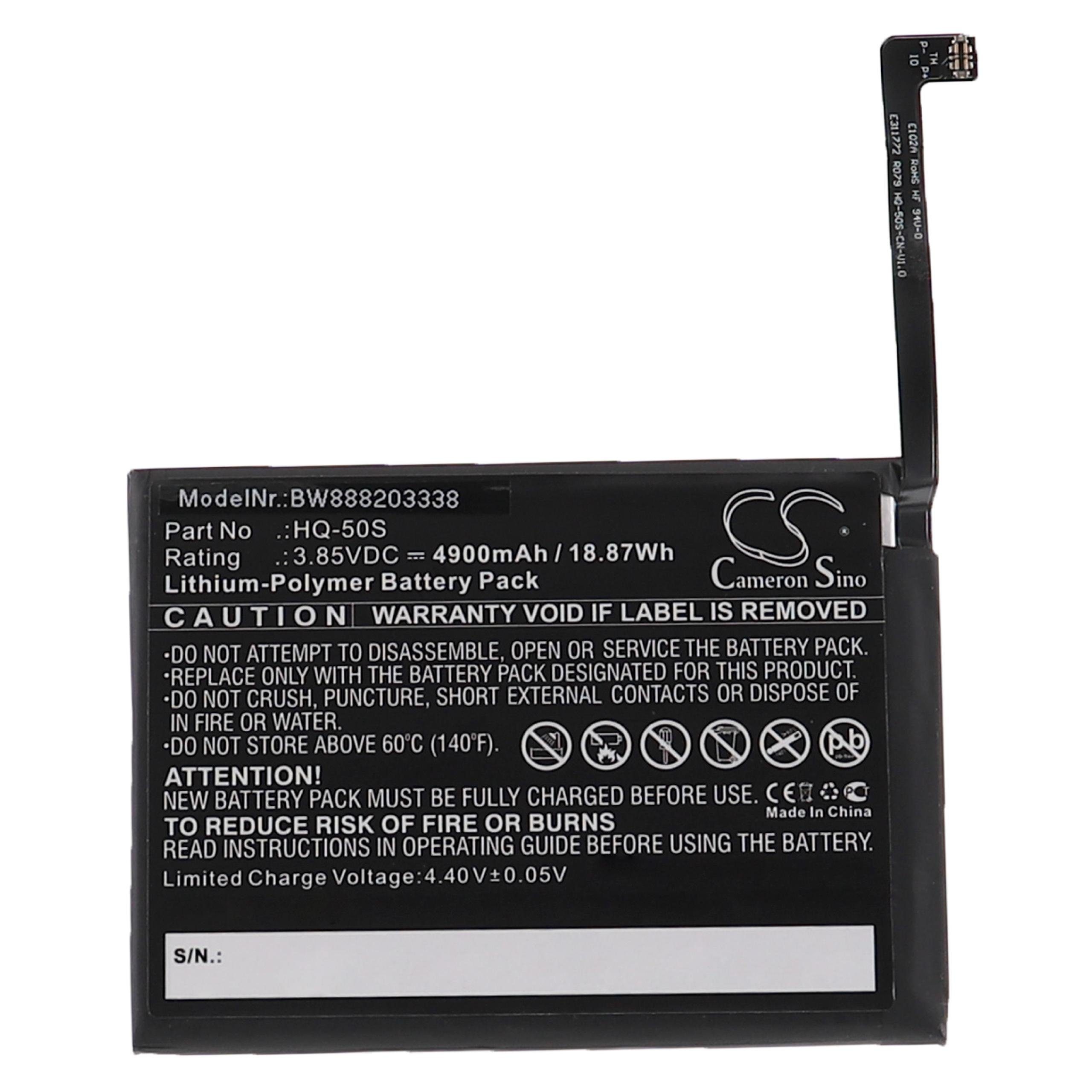 vhbw Ersatz für Samsung HQ-50S für Smartphone / Mobilfunk (4900 mAh, 3,85 Smartphone-Akku Li ...